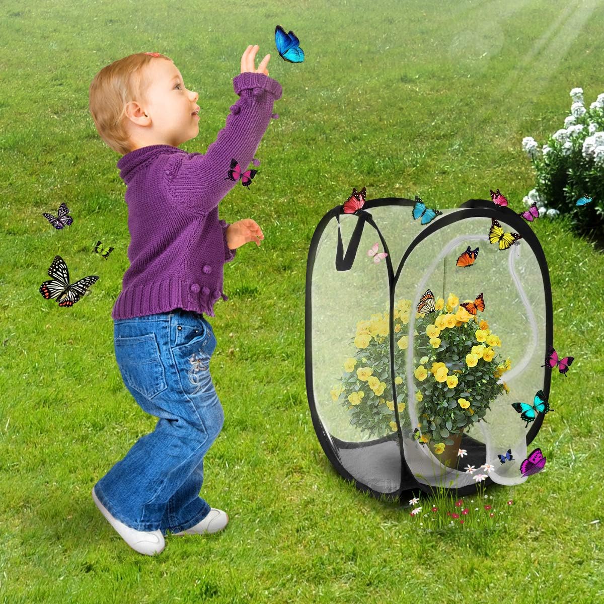 UEETEK Insect Butterfly Habitat Large Portable Insect Monarch Butterfly ...
