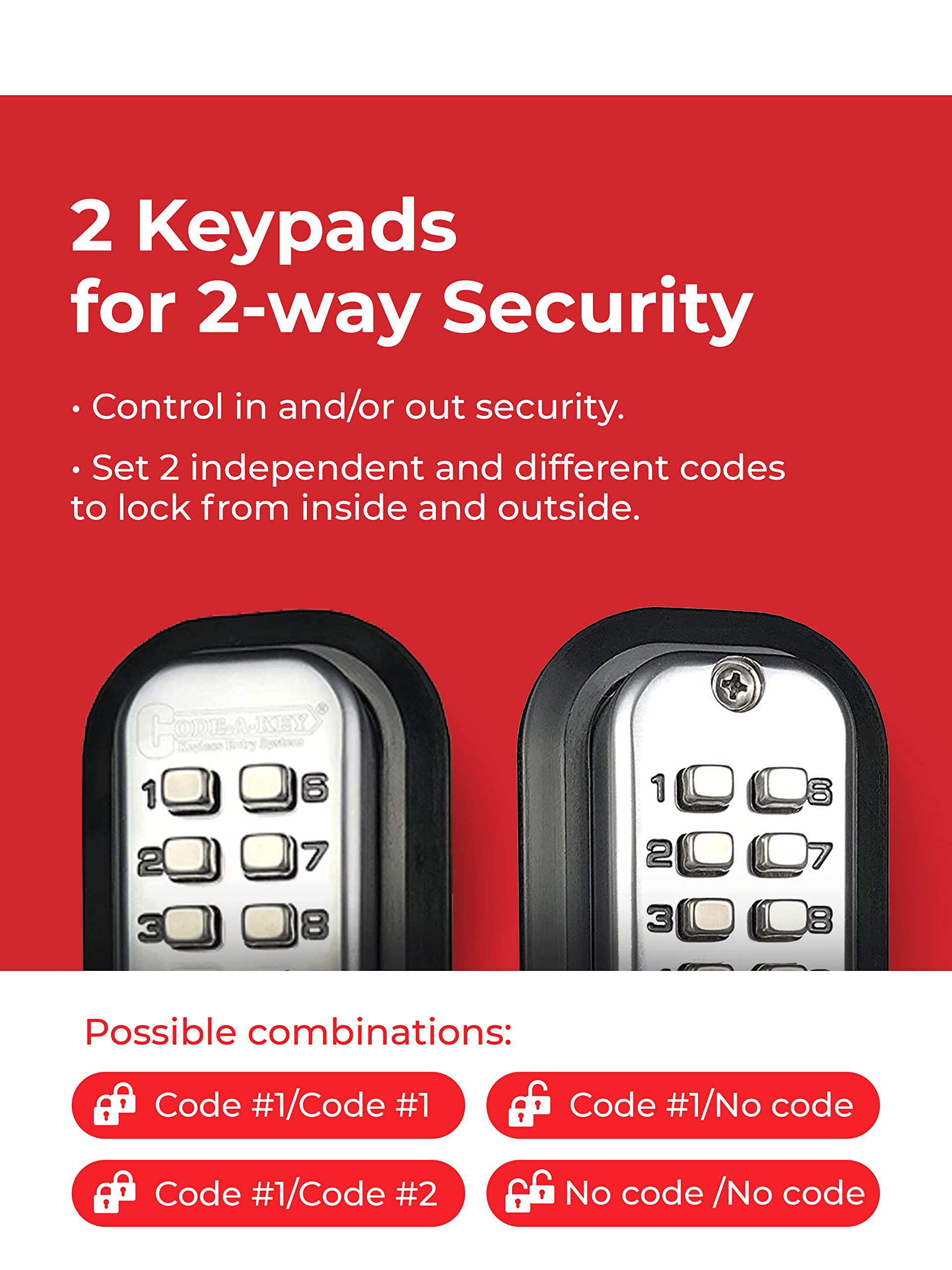 Mua JOUNJIP Mechanical Keyless Combination Latch Door Lock [Flat ...