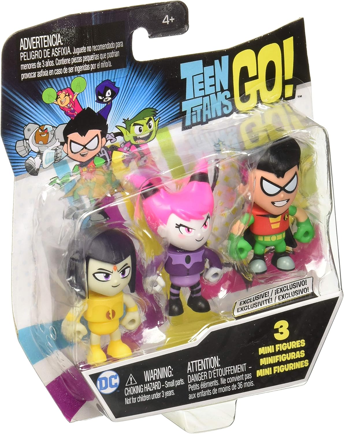 DC Comics Figura DXN85 Teen Titans Go! Mini Figures, 3 Pack: Amazon.com ...