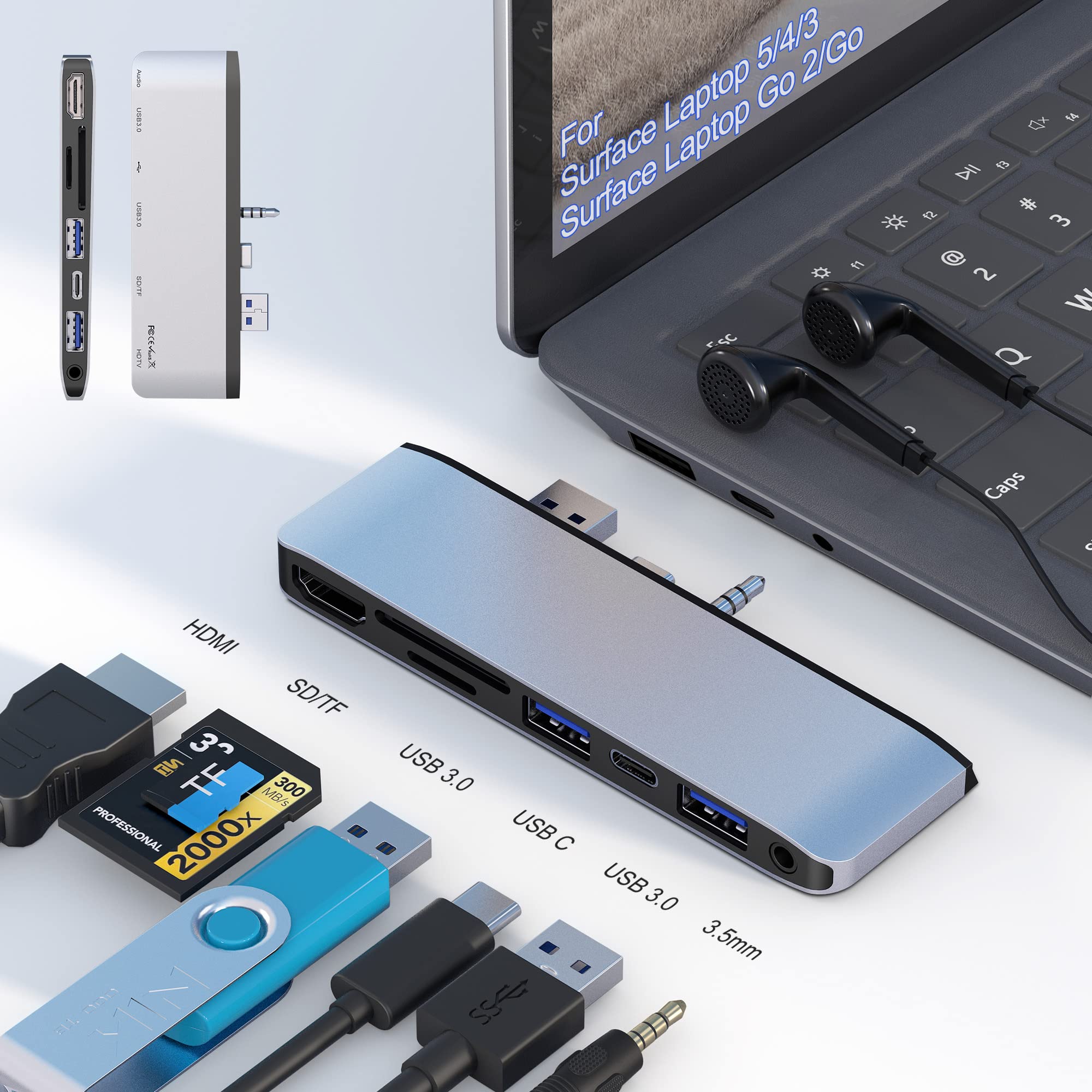 Mua Microsoft Surface Laptop Go 2/Go Surface Laptop 5/4/3 USB Hub 4K ...