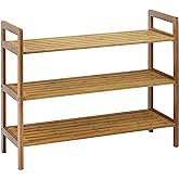 Amazon.com: Oceanstar 3-Tier Bamboo Shoe Rack, Brown : Home & Kitchen