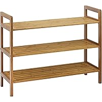 Amazon.com: Oceanstar 3-Tier Bamboo Shoe Rack, Natural : Home & Kitchen