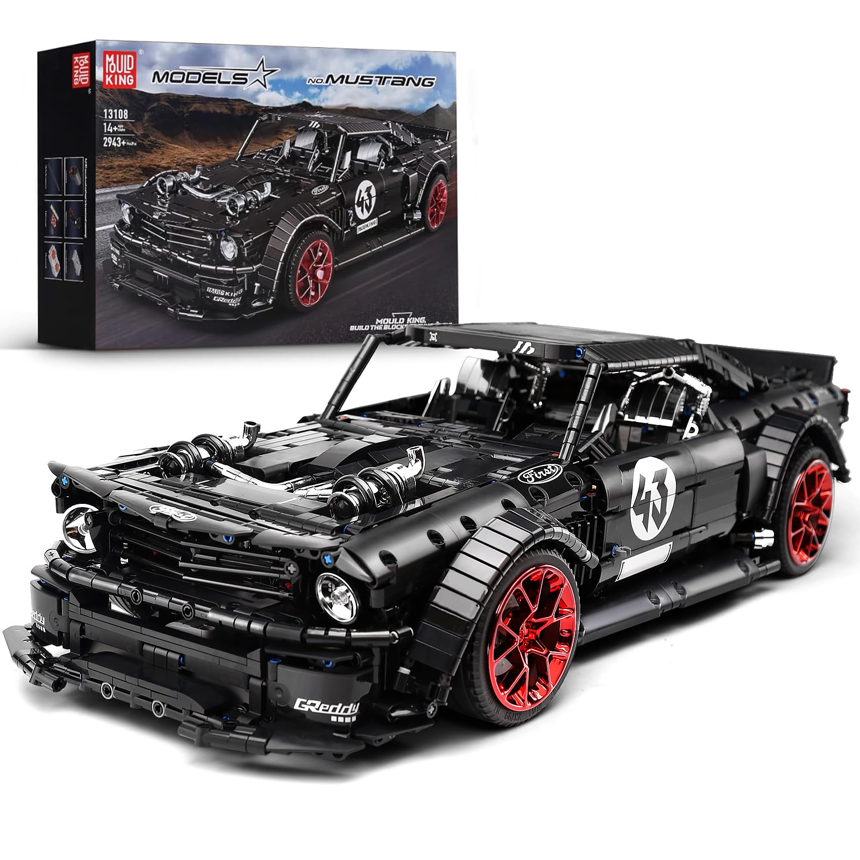 Mould King 13108N Mustang Car Building Kits, MOC Building Blocks Set to ...