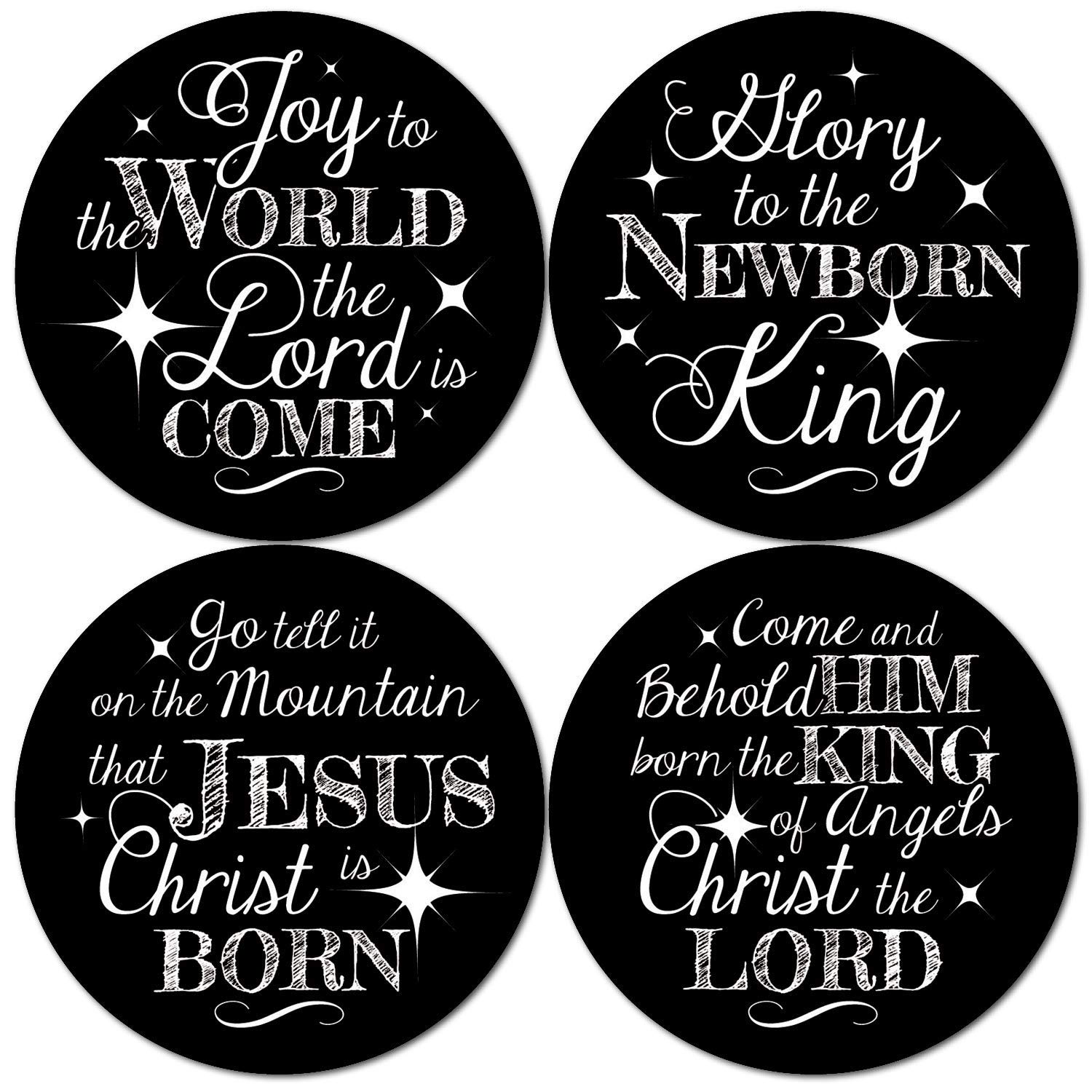 Amazon.com: 48 2.5 inch Christian Christmas Stickers, 4 Versions ...
