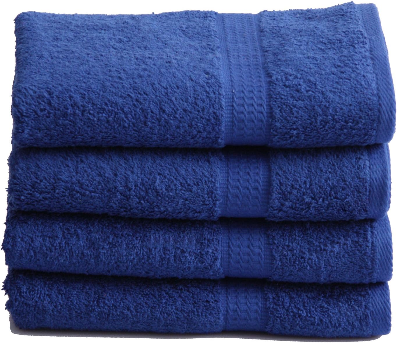 4 tlg. Handtuchset in ROYALBLAU, 4x Handtuch 50x100cm 100% Baumwolle ...