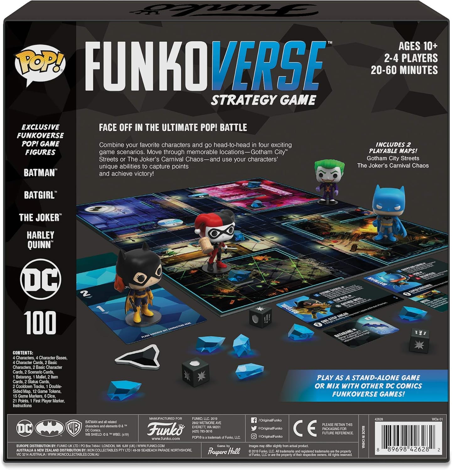 Funko 42628 DC100 Funkoverse (4 Character Pack) ENGLISH Board Game ...