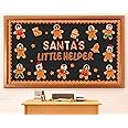 Amazon.com: QOUBAI Christmas Bulletin Board Decoration Xmas Gingerbread ...