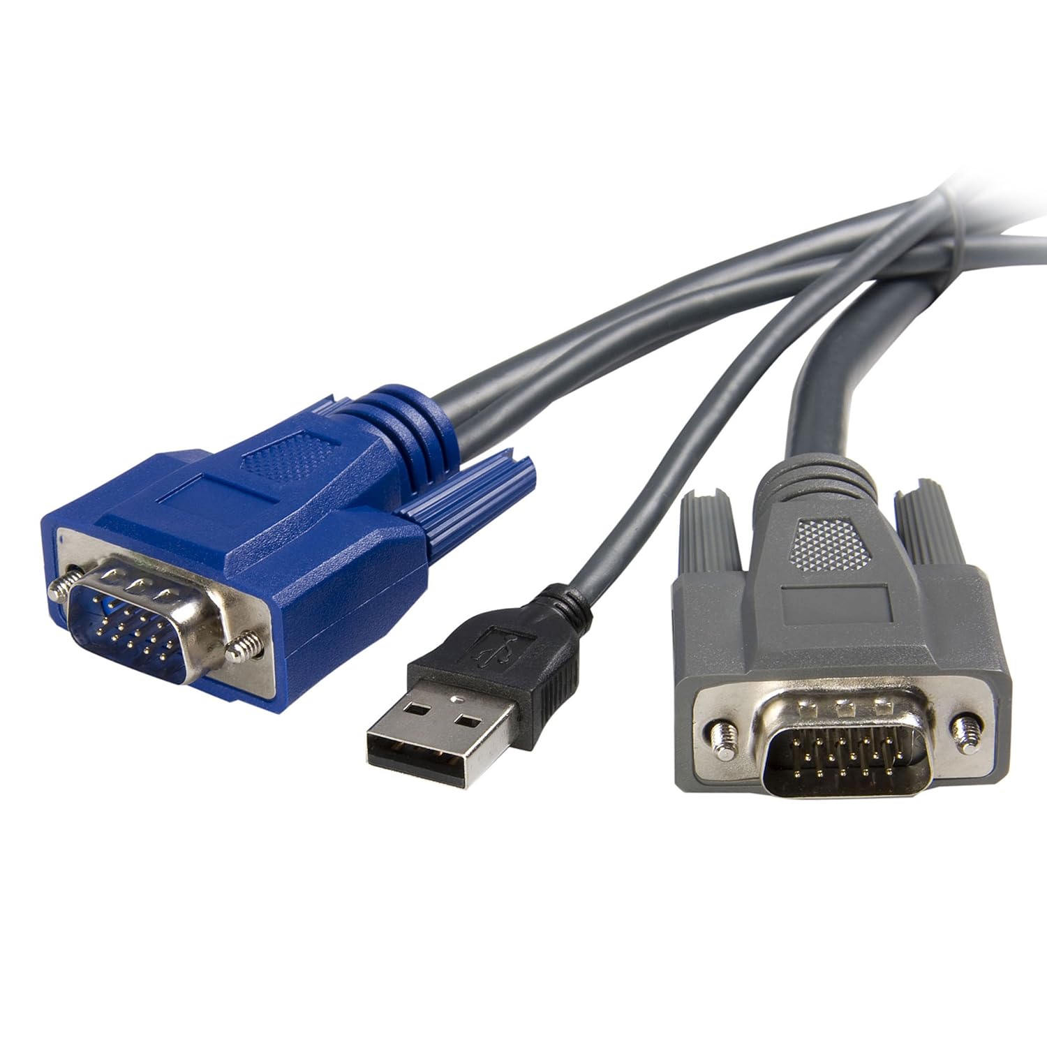 6 ft Ultra-Thin USB VGA 2-in-1 KVM Cable 6 / 2m, Black | eBay