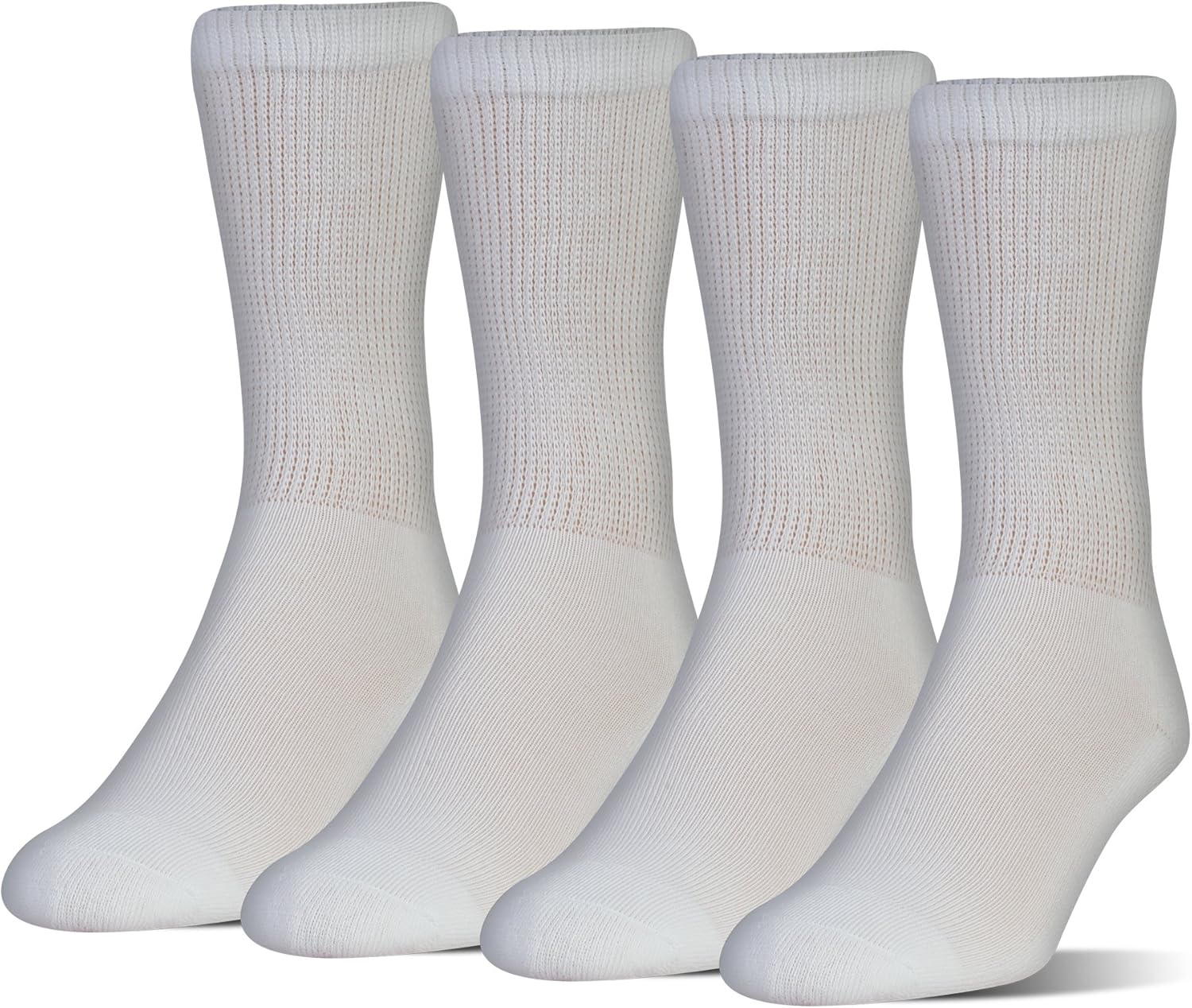 MediPeds Women's Coolmax Extra Wide Crew Socks, 4 Pairs at Amazon Women ...