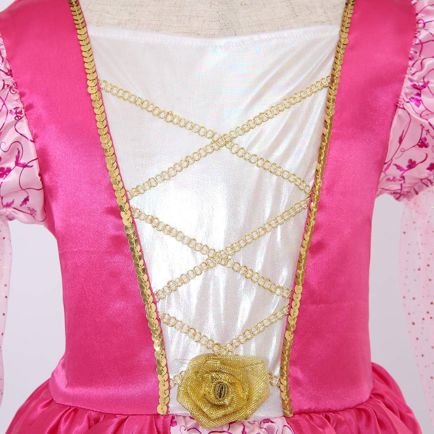 Girls Pink Medieval Princess Costume Dress with Tiara 3-4years – BigaMart