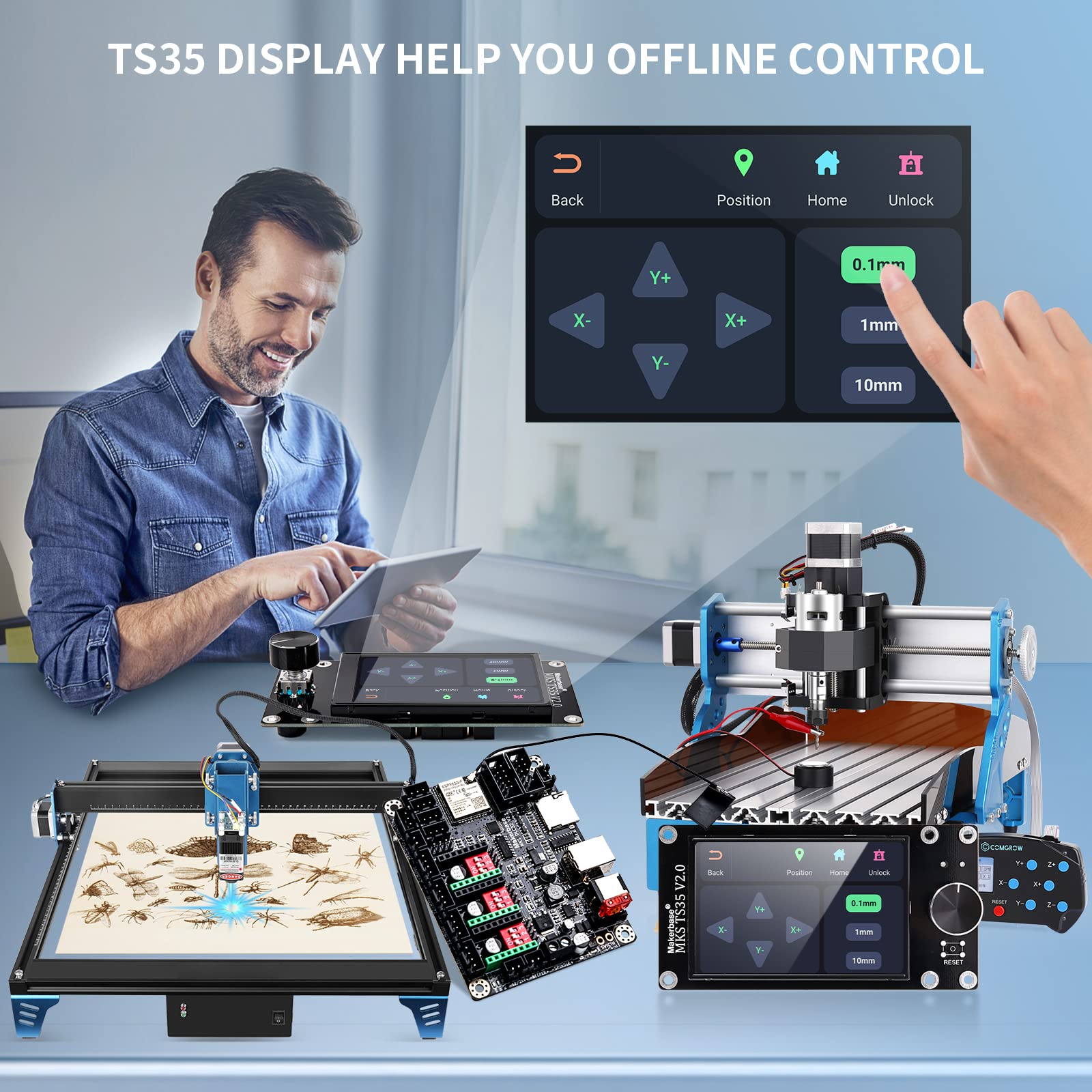 Mua Makerbase MKS DLC32 Laser Engraver DIY Desktop Engraving Machine ...