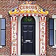 Amazon.com: Blulu 3 Pcs Carnival Circus Porch Banner Decorations Circus ...