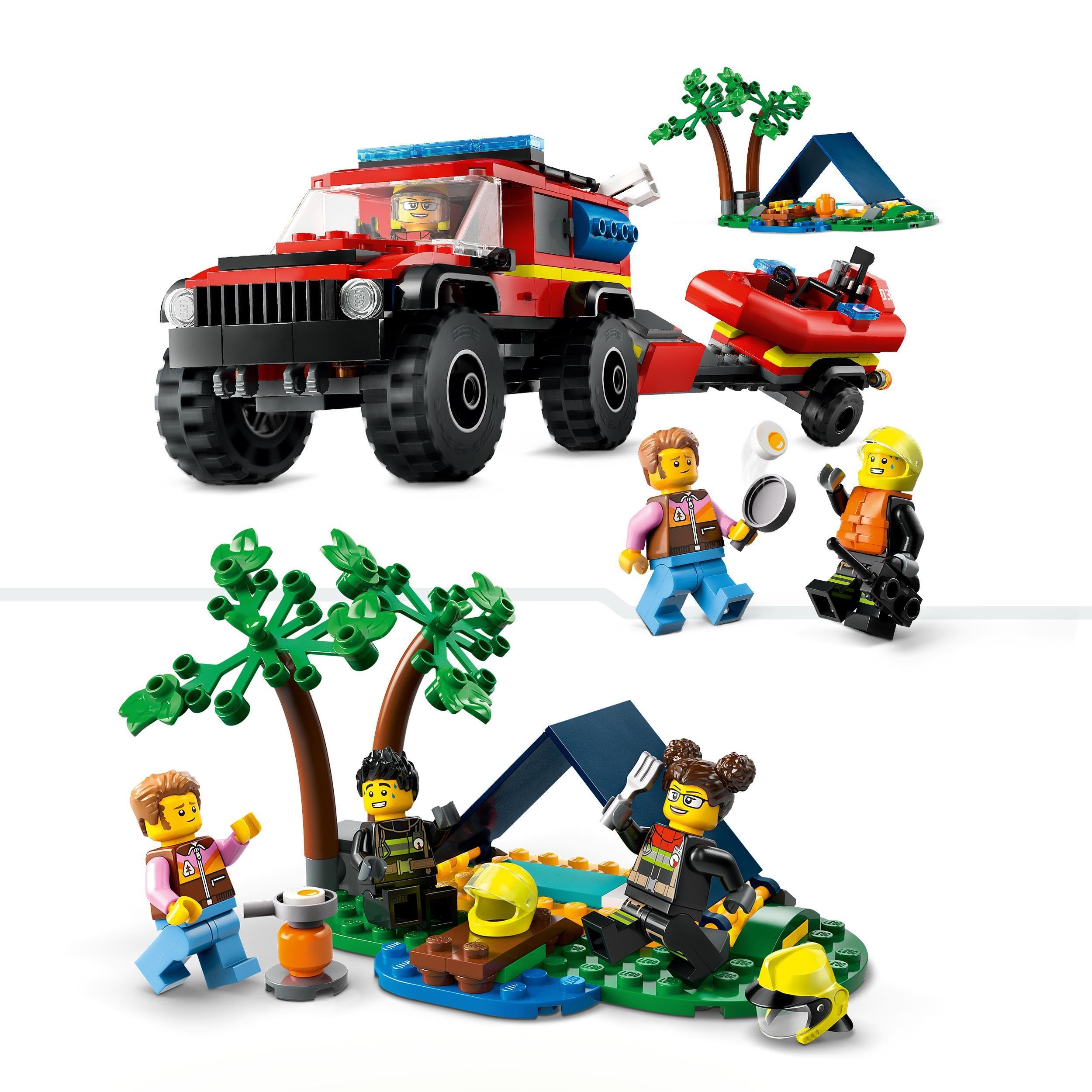 Mua LEGO 60412 City Fire Terrain Vehicle with Lifeboat, Off-Road Car ...