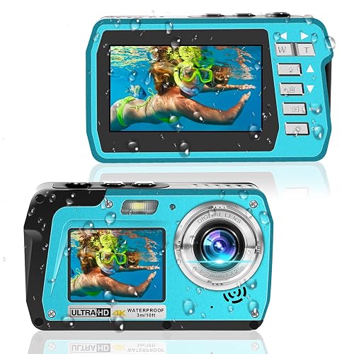 Yifecial Waterproof Camera Underwater Cameras 4K30FPS 56MP Full HD ...