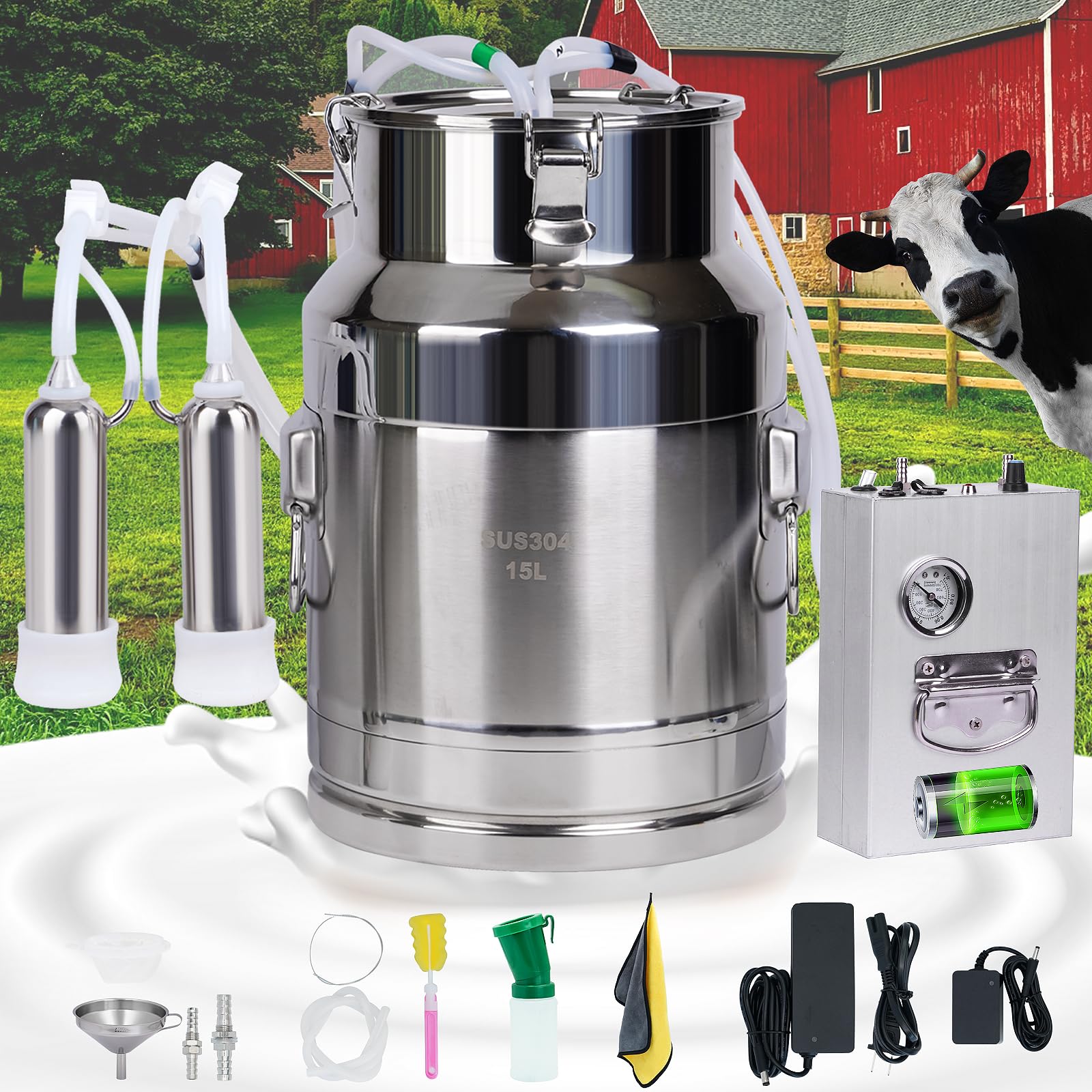 Mua 15L Rechargeable Cow Milking Machine Portable Battery Powered Cow ...