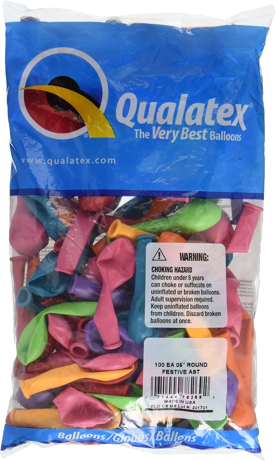 Amazon.com: Qualatex 78269 Festive Assortment Latex Balloons, 5 ...