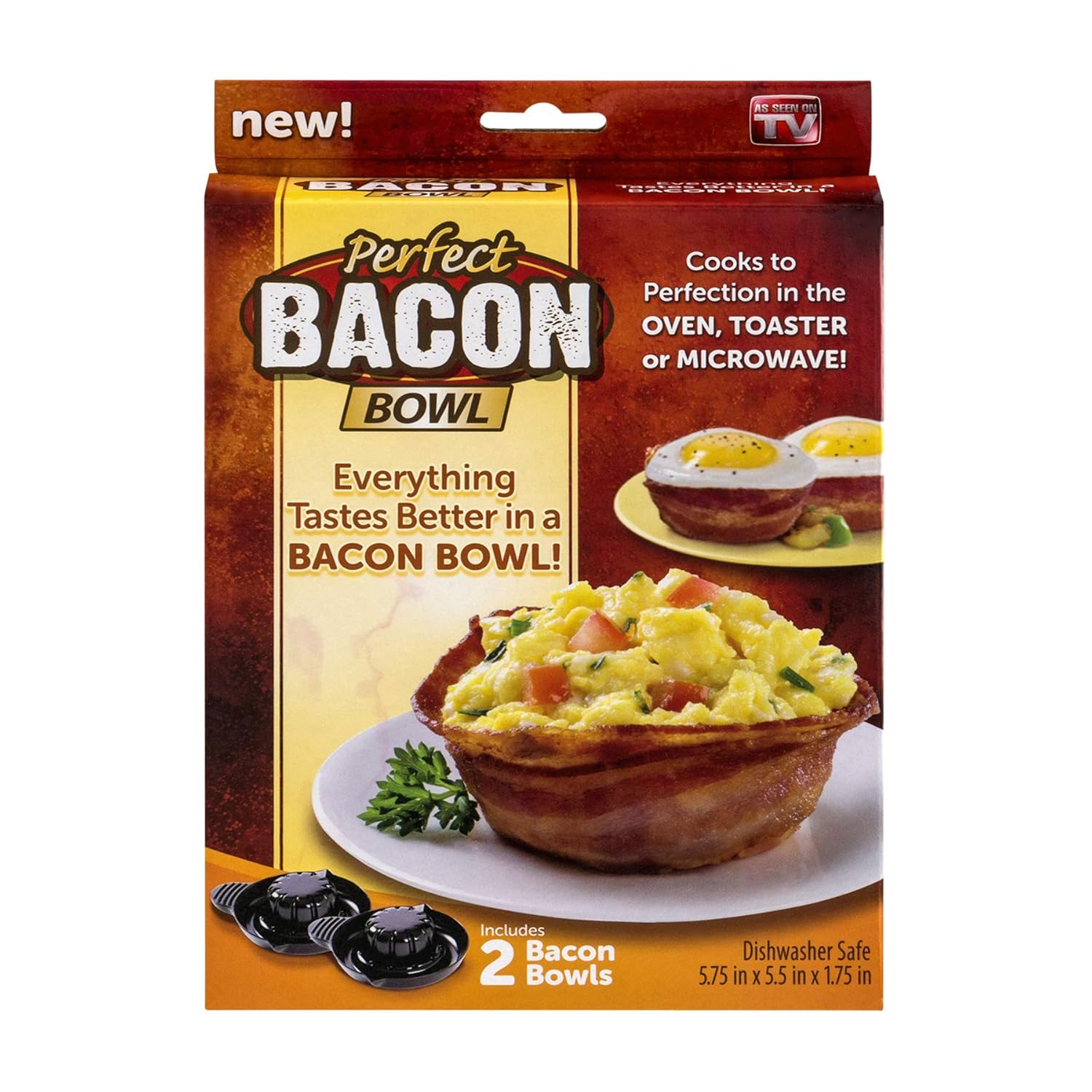 Amazon.com: Perfect Bacon Bowl Bowls 2 / Pack: Kitchen & Dining