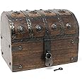 Amazon.com: Nautical Cove Keepsake Wooden Treasure Chest with Antique ...