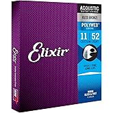 Amazon.com: Elixir Strings, Acoustic Guitar Strings, 80/20 Bronze with POLYWEB Coating, Longest ...
