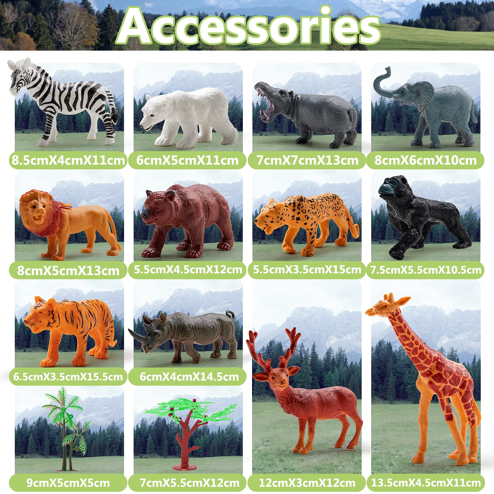Mua HERSITY Large Animal Figurines Toys Realistic Wildlife Jungle ...