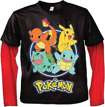 Amazon.com: Pokemon Boy Long Sleeve Shirt Size M 10/12: Clothing