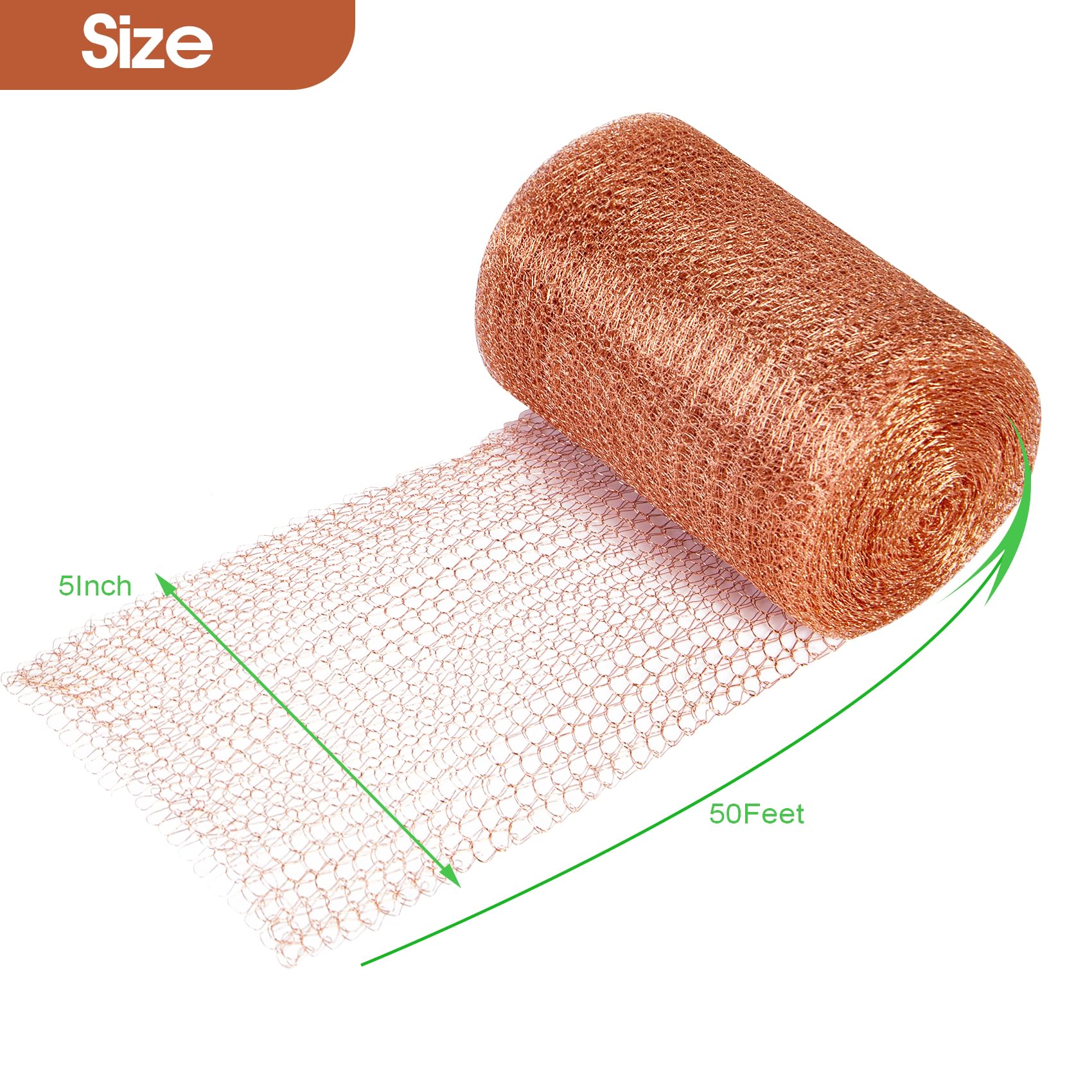 Mua Copper Mesh Roll for Mice Rat Repellent, Sturdy 5" X 50' Copper ...