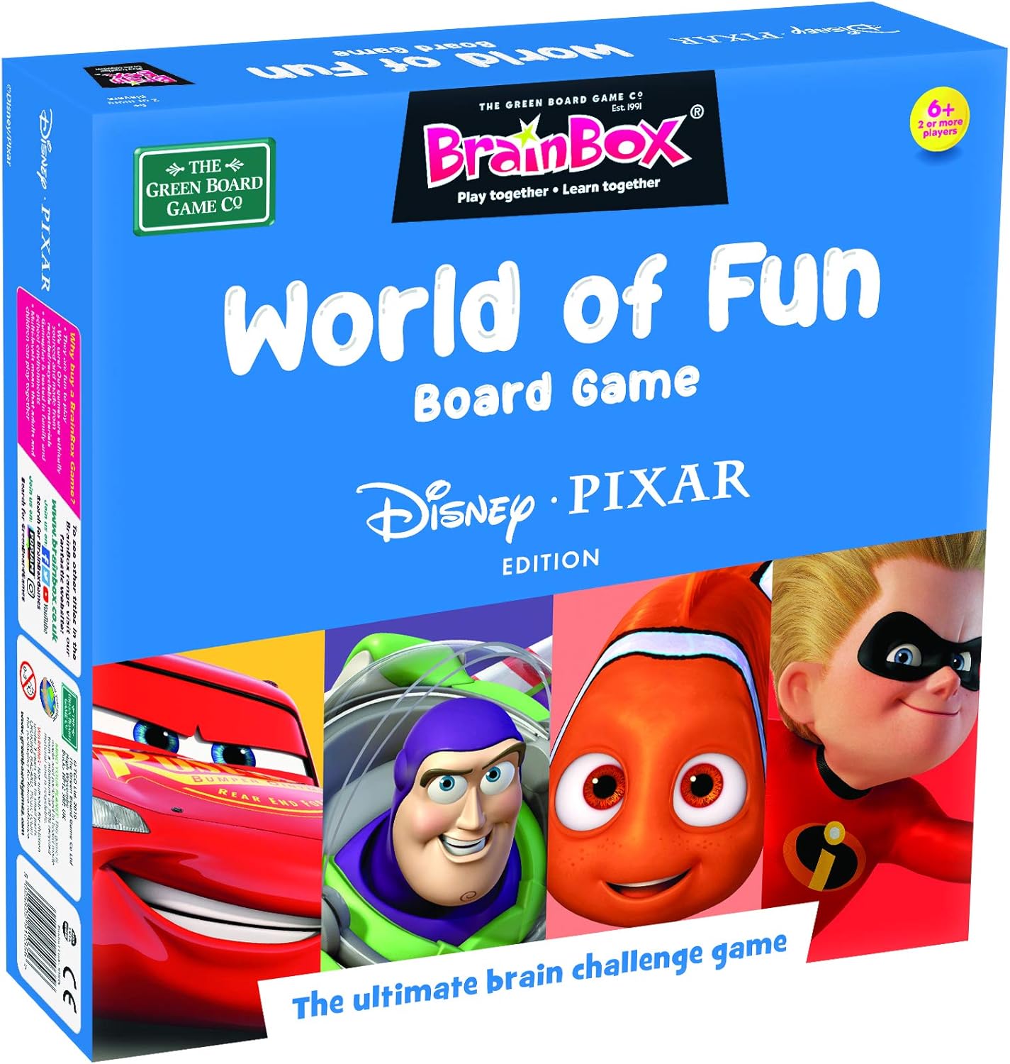 Brainbox Games GRE91035 BrainBox: Pixar Board Game, Mixed Colours ...