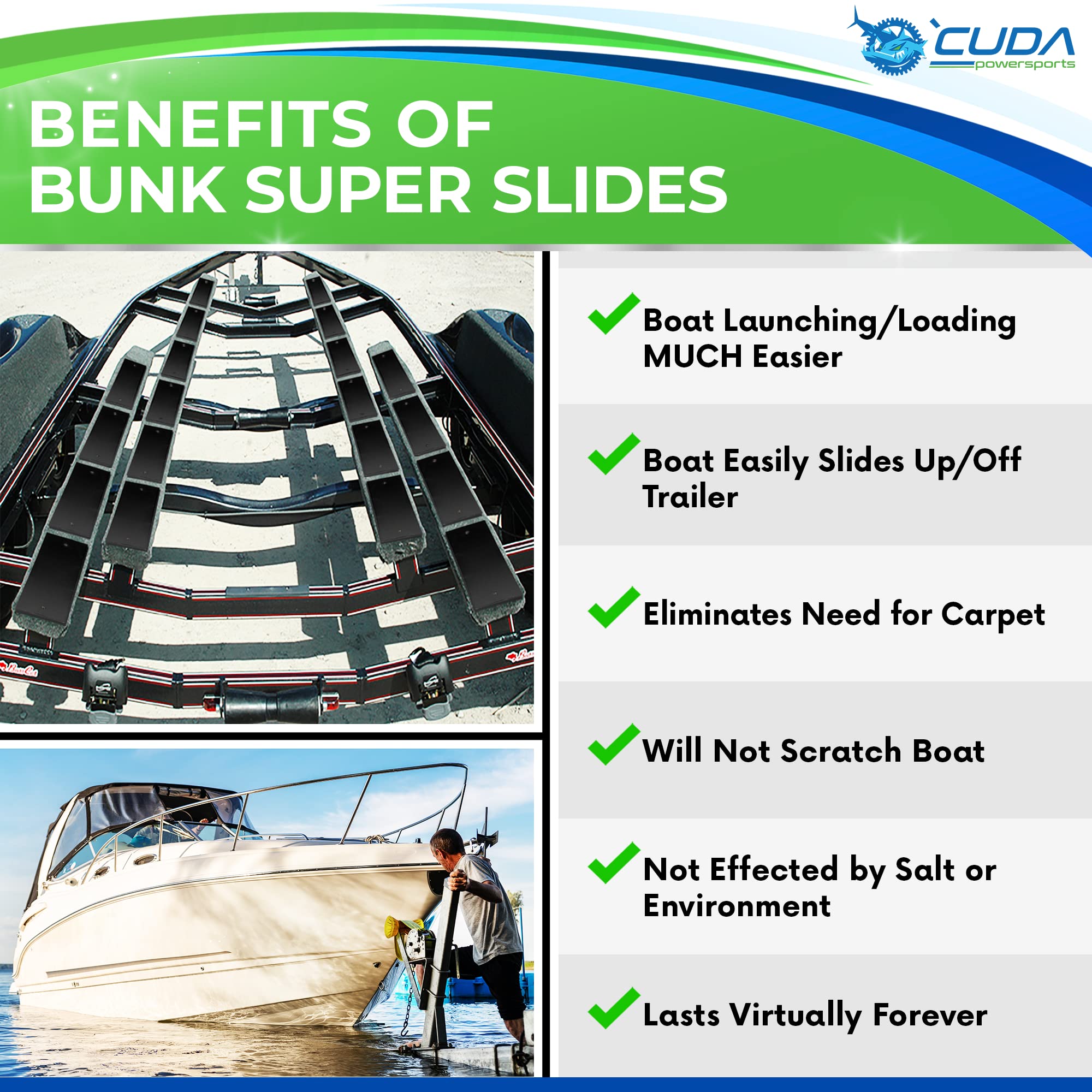 Mua Boat Trailer Bunk Slides -Black Super Slides-3/8 x3 x16 Qty 12 ...