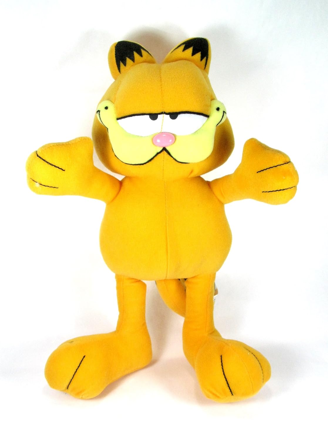 Amazon.com: Garfield 13" Plush - Garfield Grinning with Eyes Half Open ...
