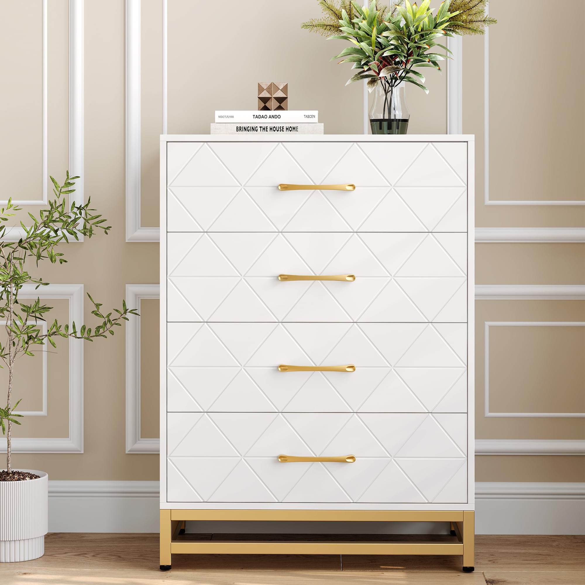 Patikuin Dresser for Bedroom 4 Drawer Dresser & Chest of Drawers ...