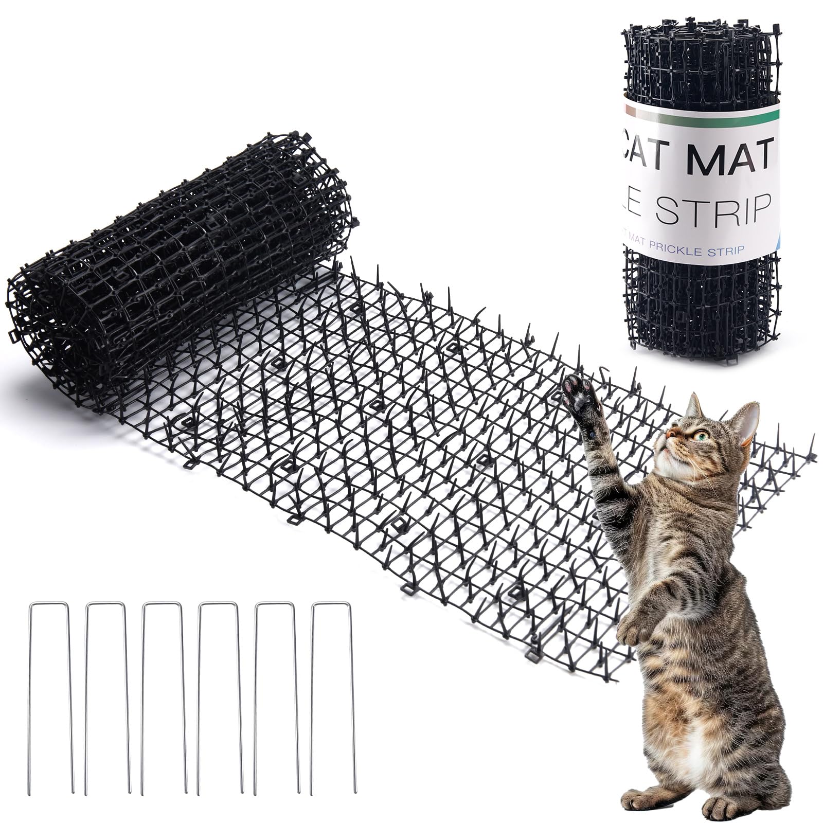 Hmyomina 16.4FT Cat Scat Mat for Cats - Anti-Digging Prickle Strips to ...