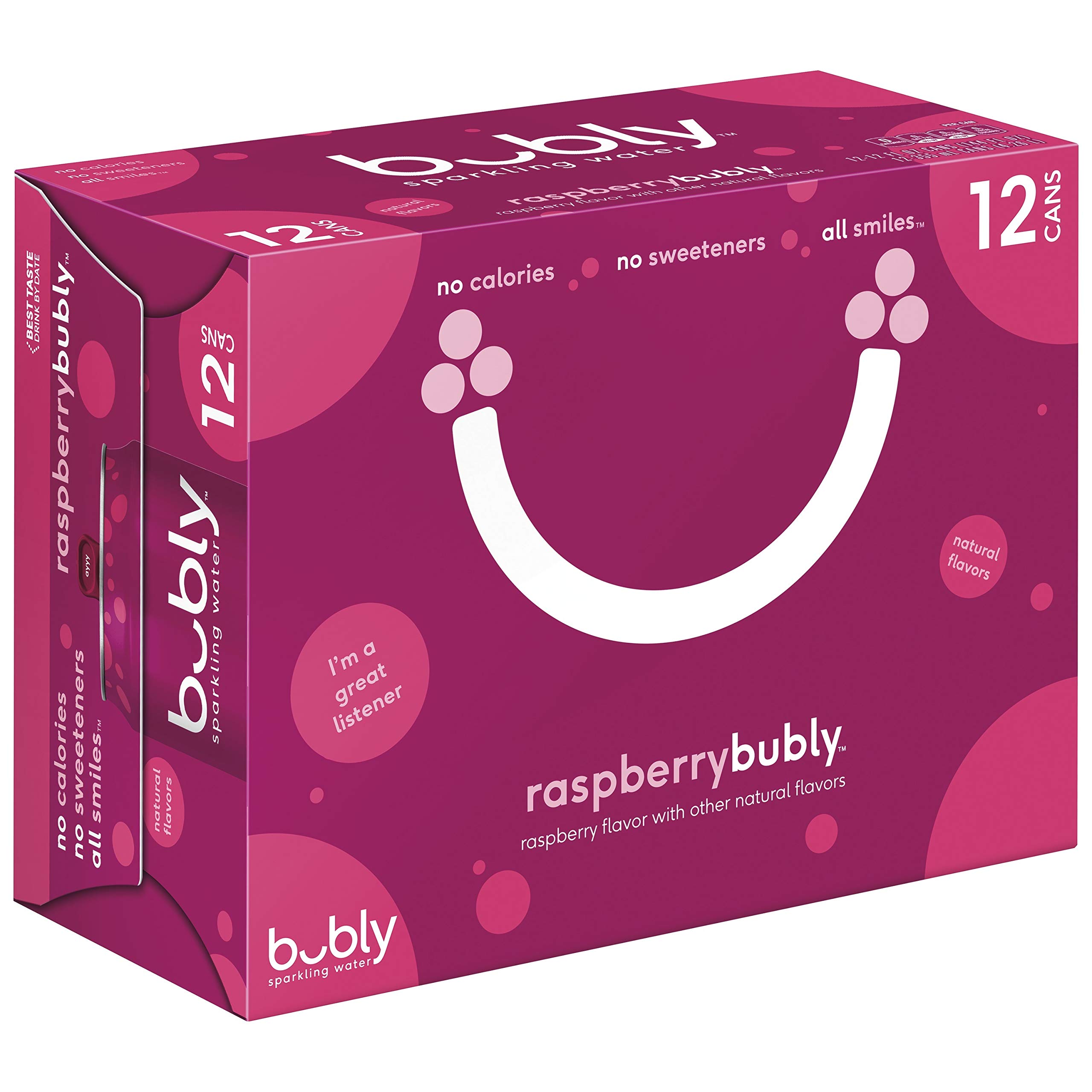 Buy Bubly Sparkling Water Raspberry 12 Fl Oz Cans 12 Pack Online