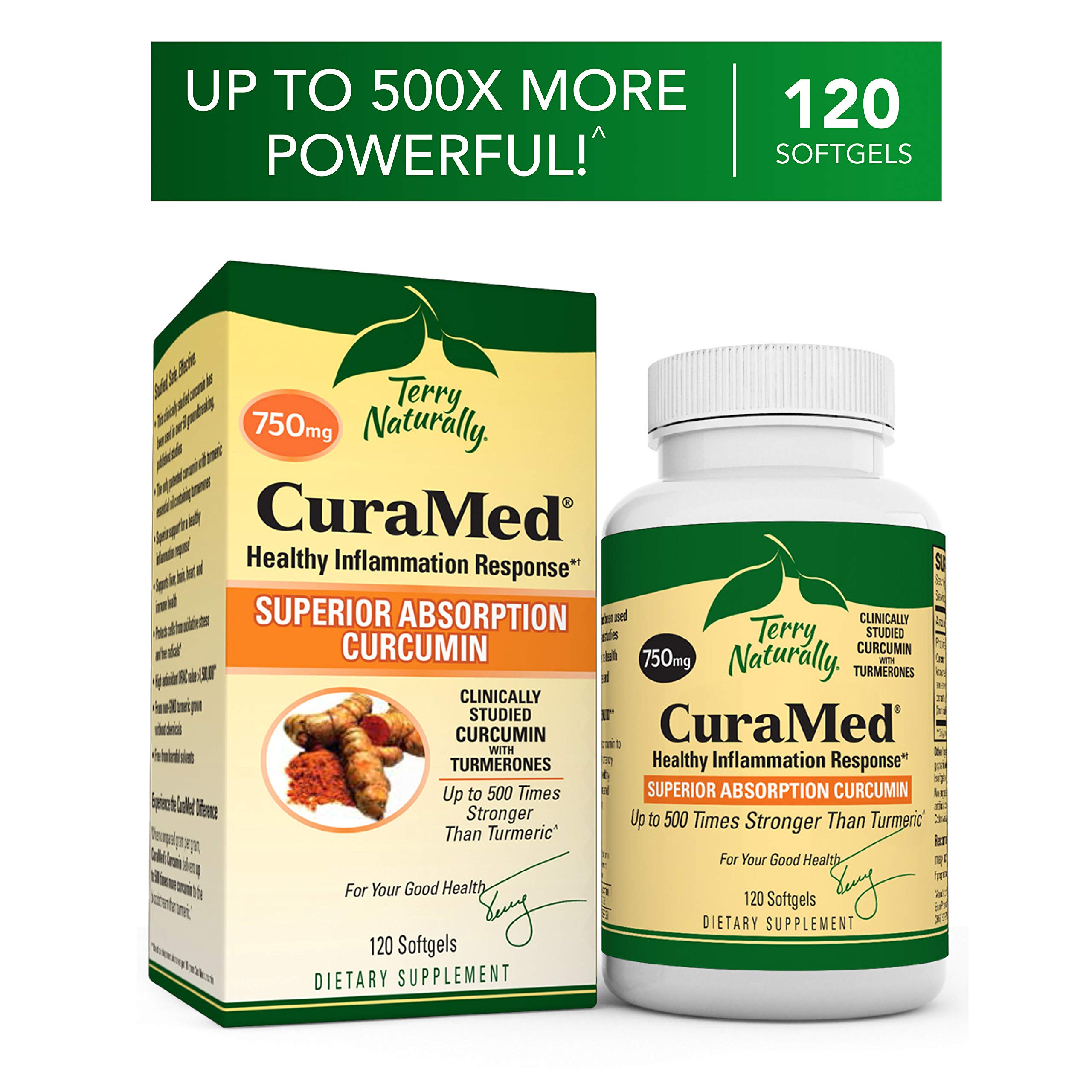 Amazon.com: Terry Naturally CuraMed 375 mg - 60 Softgels - Superior ...