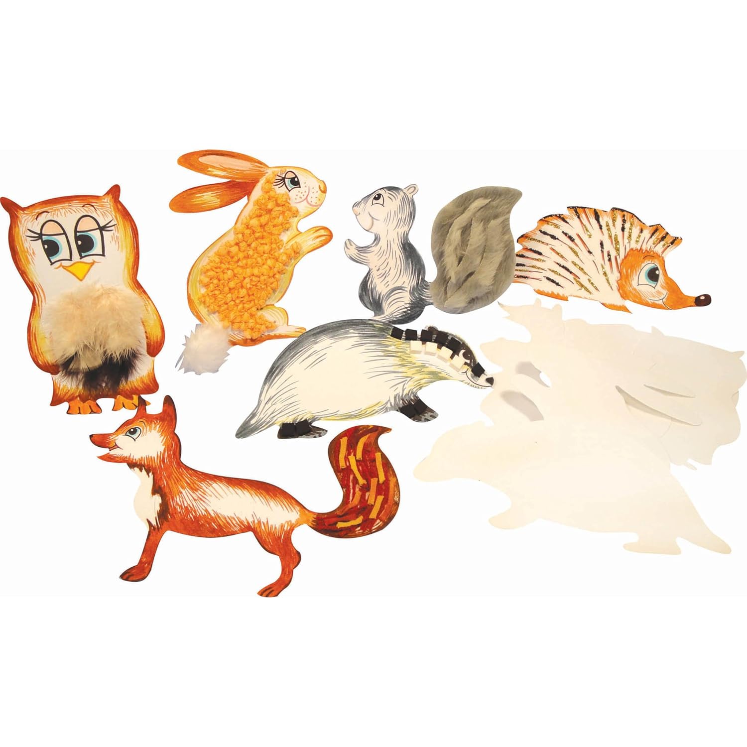 Springboard 10482 Pre-Cut Paper Woodland Creature Display Shapes (Pack ...