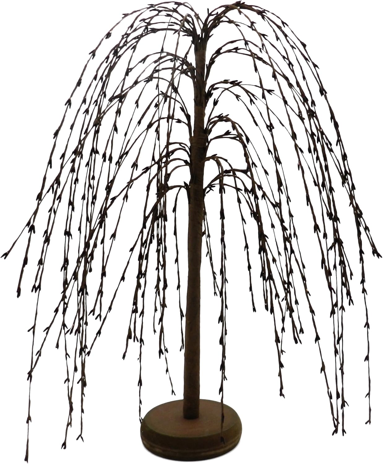 CVHOMEDECO. Burgundy Pip Berry Weeping Willow Tree Primitive Vintage ...