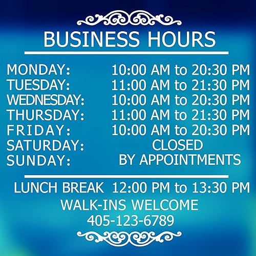 Professional Business Hours Sign Kit, 16x23 Inches Changeable Signs for ...