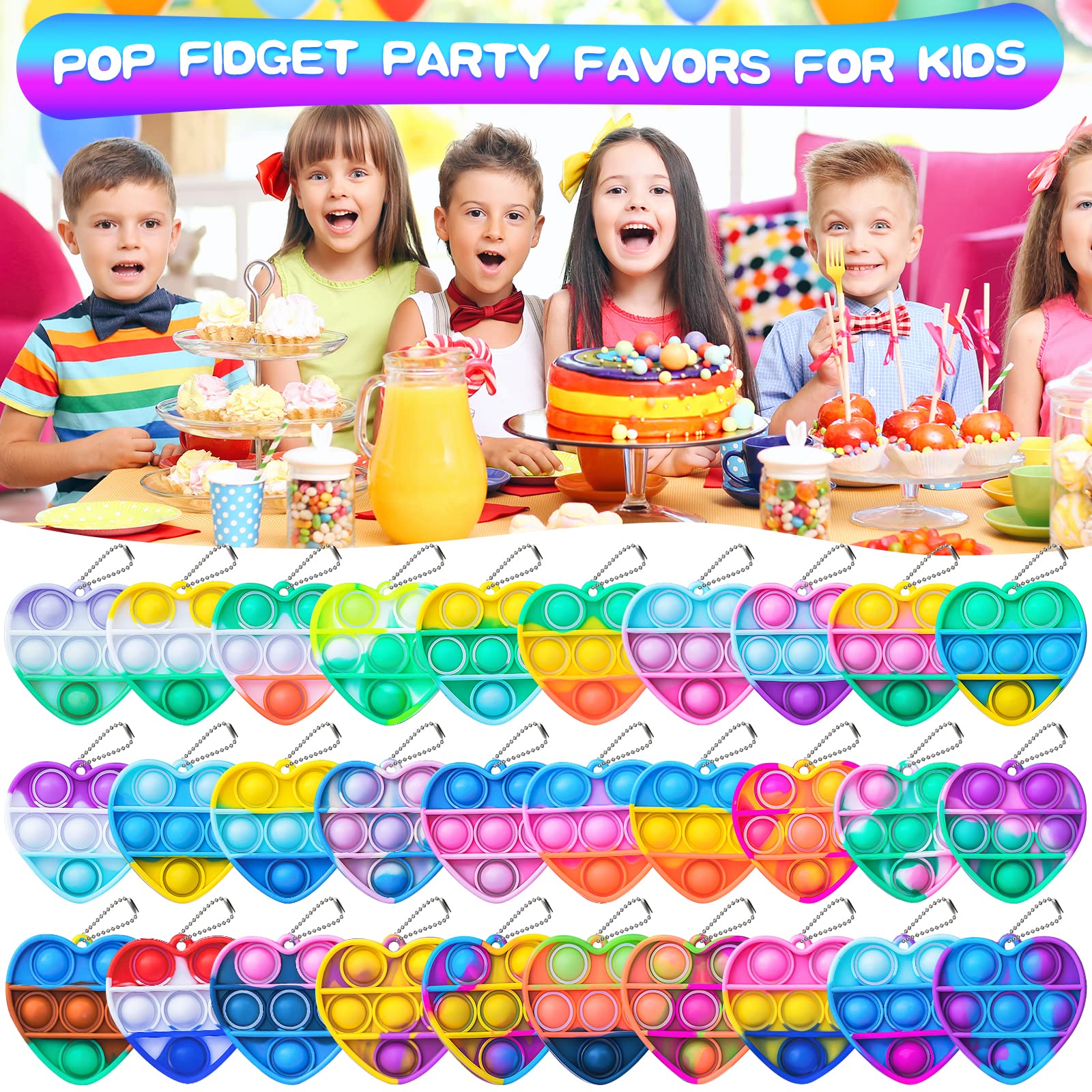 Mua Pop Fidget Toys Bulk Its Valentines Day Gifts for Kids Party Favors ...