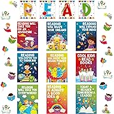 Amazon.com: Reading Banner and Poster Set Classroom Decorations for ...
