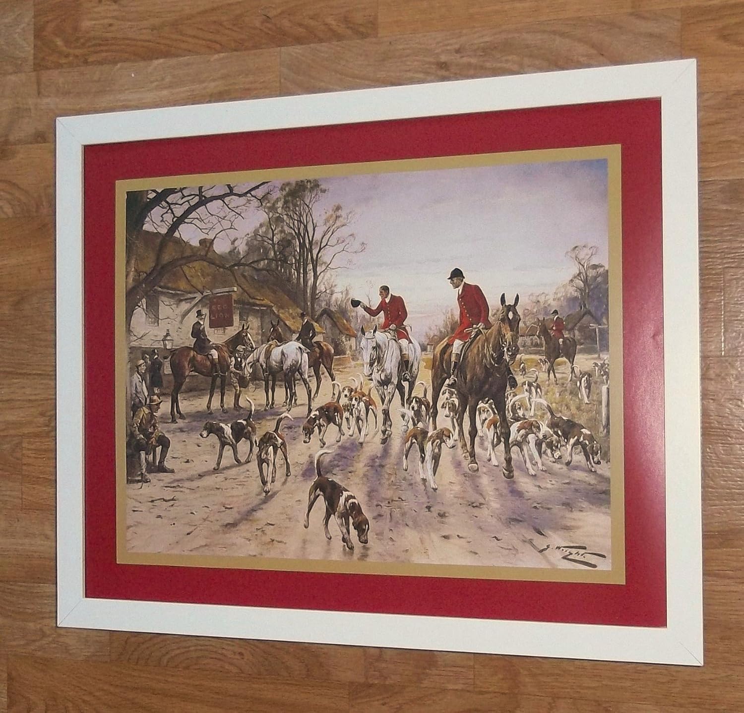 George Wright wall art, 20''x16'' Framed george wright print, hunting ...