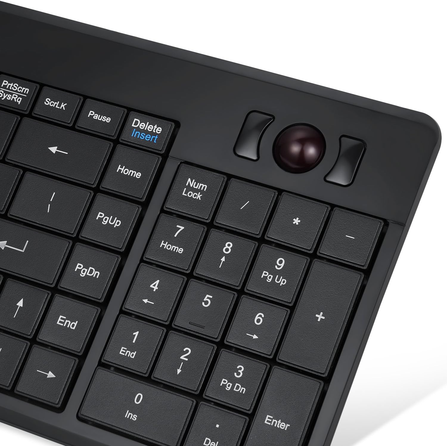Perixx PERIBOARD-520 Compact Trackball USB Keyboard 1.50 m Long Cable ...