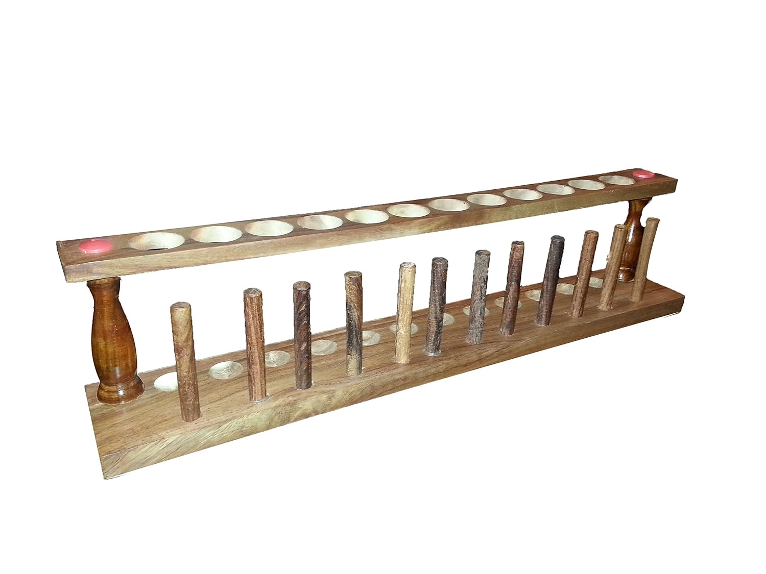 Amazon.com: 12 Place Wooden Test Tube Rack with Drying Pins: Industrial ...