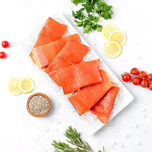 SeaBear Wild Alaskan Coho Salmon Dinner Fillets, 6 oz (6 Fillets) in ...