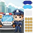 Amazon.com: EmmgHen Pin the Badge On the Policeman Party Game Large ...