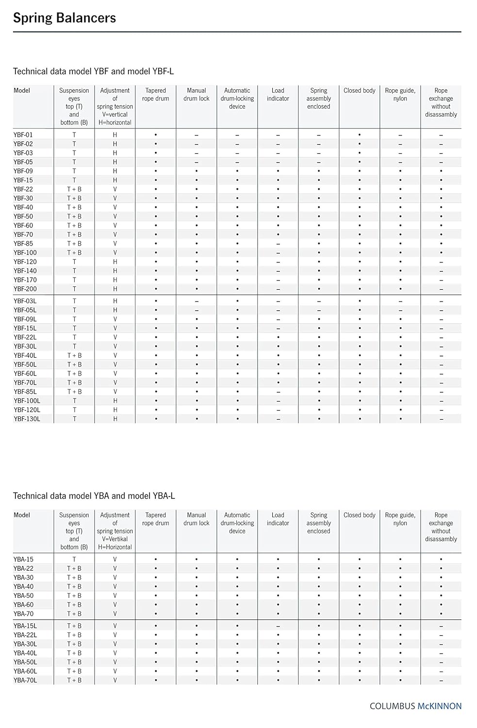 Yale YBA-70 Spring Balancer, Extended Length, 60 kg-70 kg – BigaMart