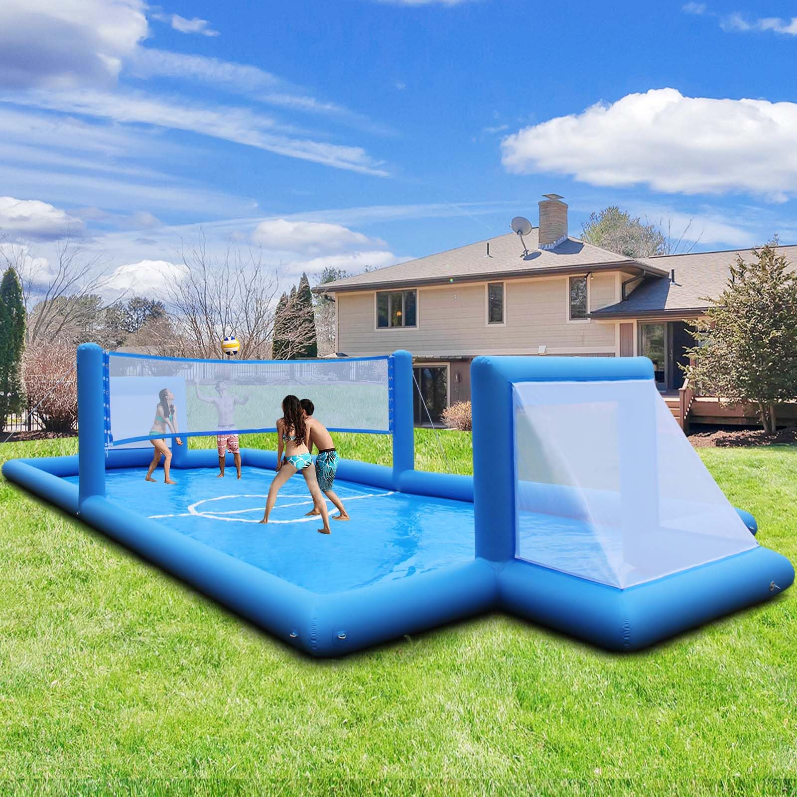 LVAOSTT 39x13x5.8FT Inflatable Volleyball Court & Soccer Field – 2-in-1 ...