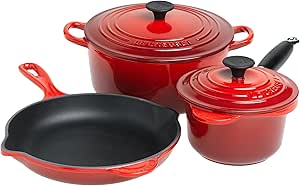 Amazon.com: Le Creuset Essential Enameled Cast-Iron 5-Piece Cookware ...