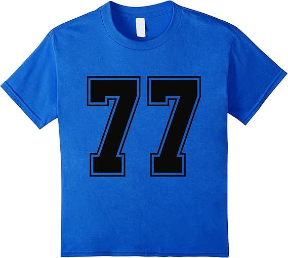 Amazon.com: #77 Number 77 Sports. Jersey T-shirt My Favorite Player #77 ...