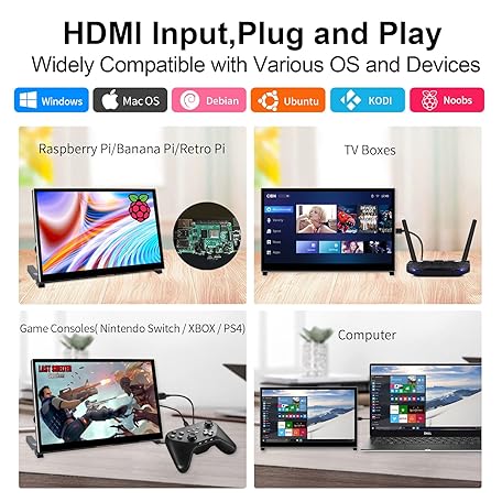 Mua WIMAXIT 10.1" Raspberry Pi Touch Screen Portable Monitor, 1024X600 ...