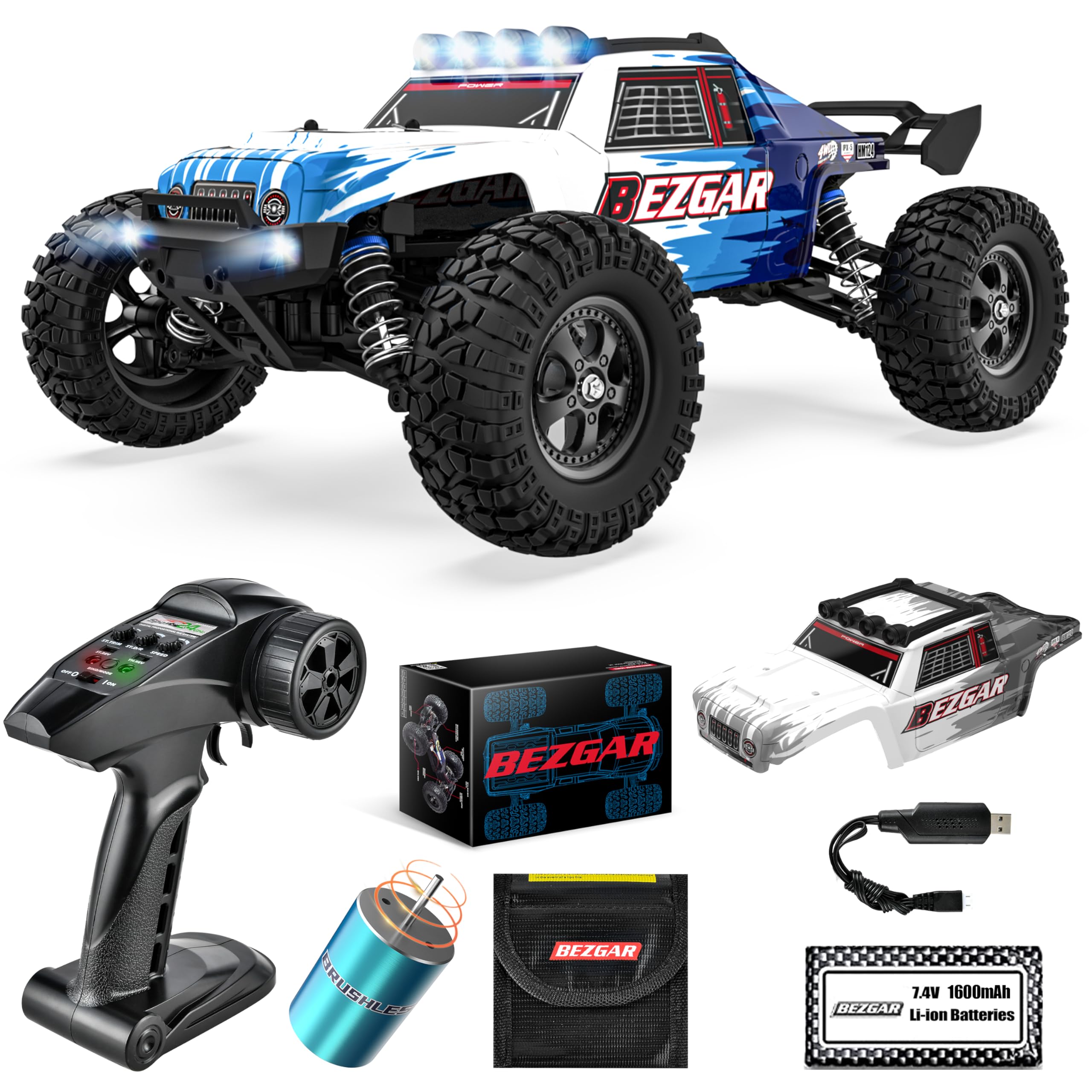 Mua BEZGAR Remote Control Car - 1:12 Scale Brushless Fast RC Cars Max ...