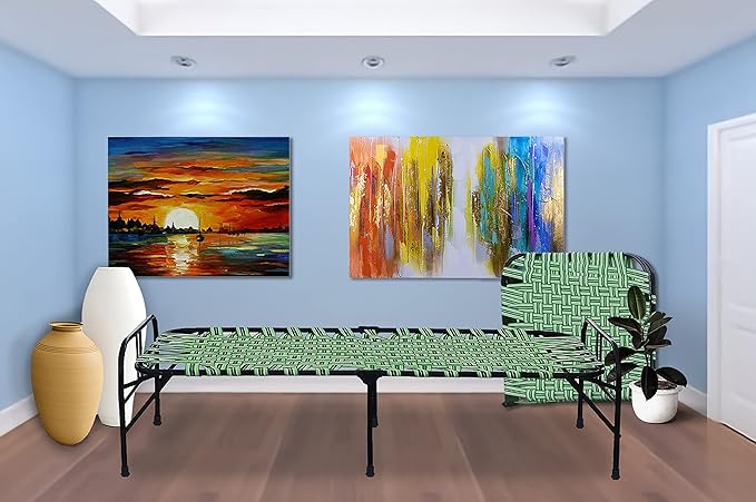 ARTEMIST Portable Single Folding Bed Heavy Duty Foldable Cot Bed Frame ...